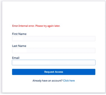 How to fix Internal Error Message when Self-Registering for Partner ...