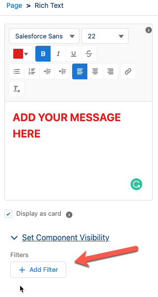 How to display a warning message on a record | sf9to5